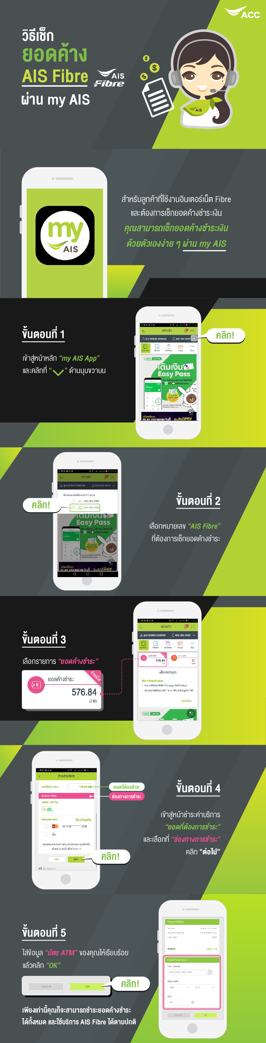 วิธีเช็กยอดที่ต้องชำระ AIS Fibre ผ่าน my AIS